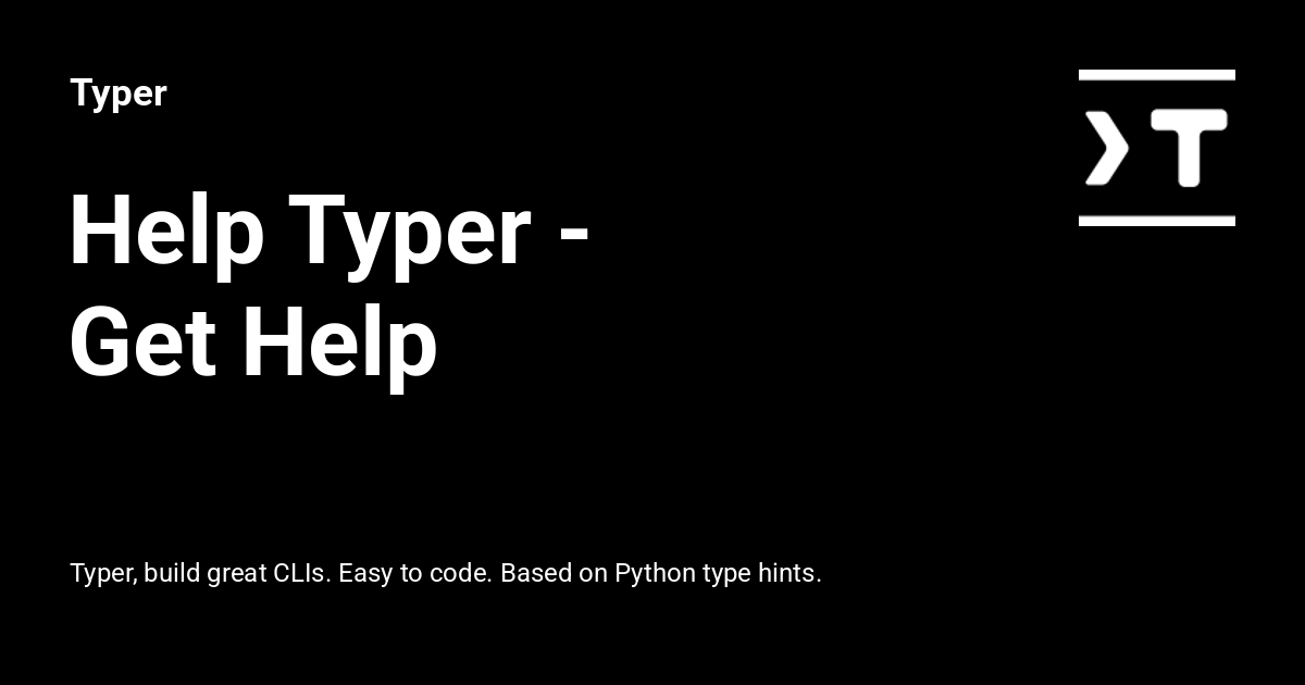 Help Typer - Get Help - Typer
