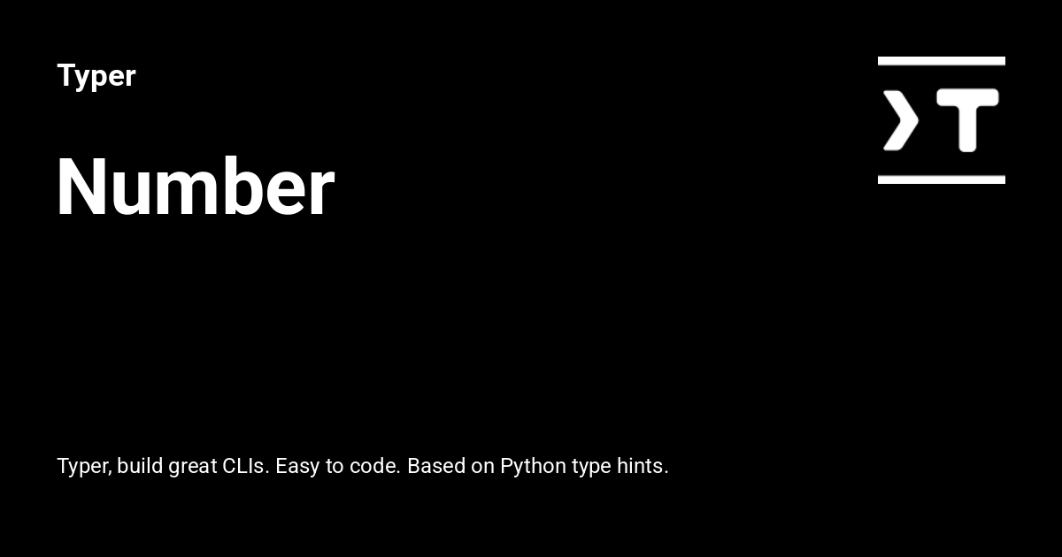 Number - Typer